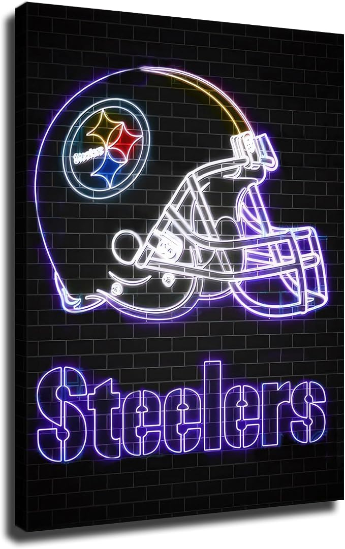 Amazon.com: Pittsburgh City Steelers Poster American Football Sports ...