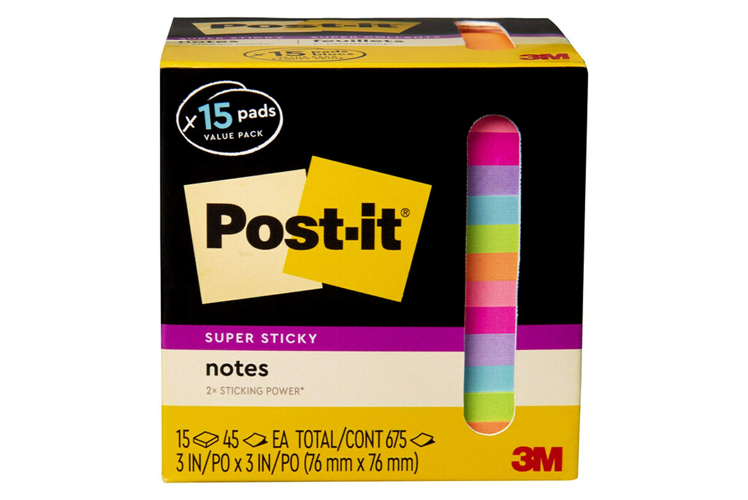 Post-it Super Sticky Notes, colores brillantes surtido...B08PW73XGF ...