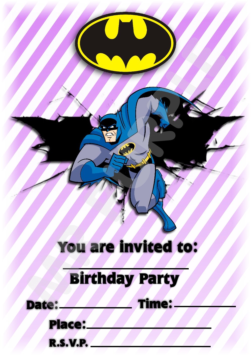 Batman Party Invitation Ideas Batman And Batgirl Inspired