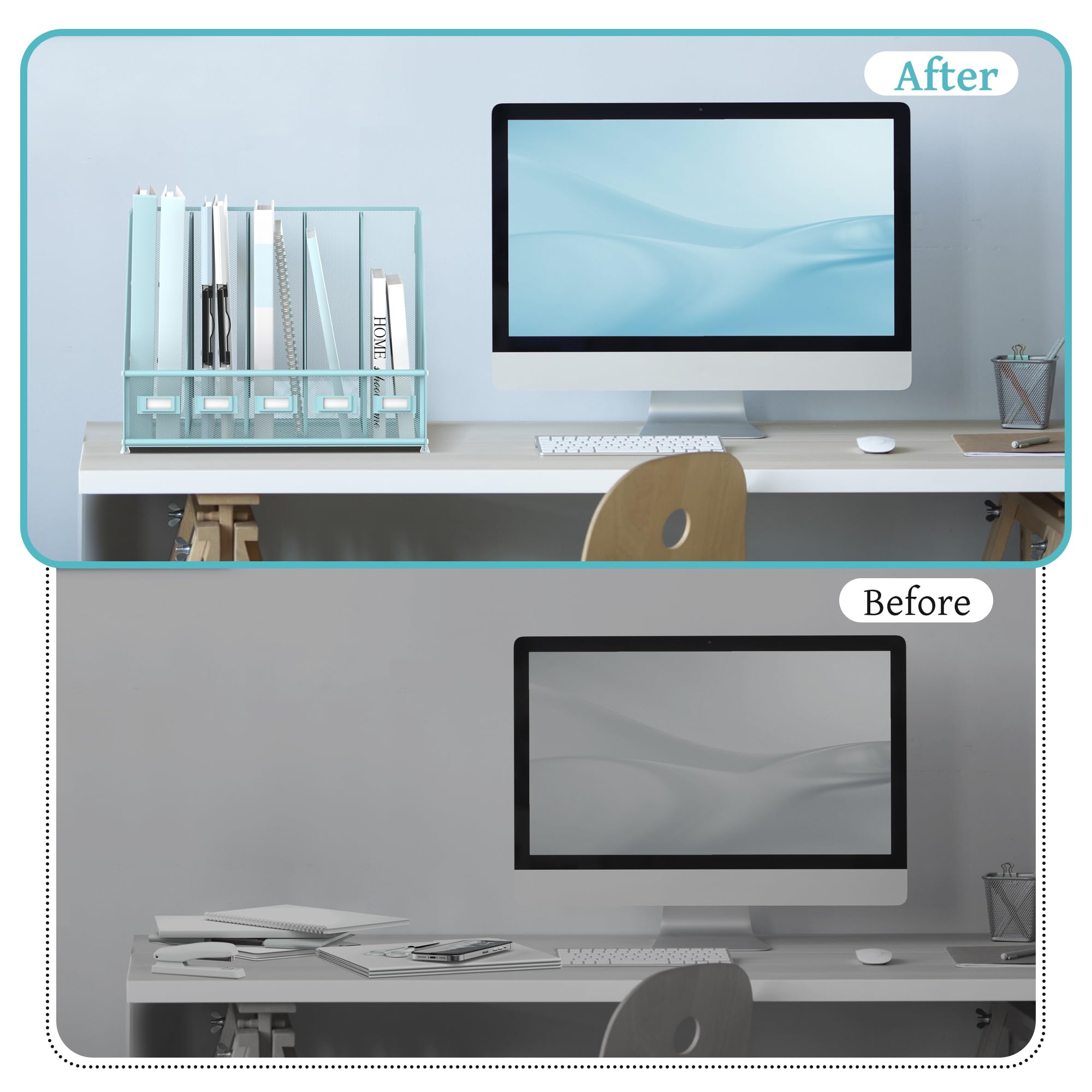 Snapklik.com : SUPEASY Desk Organizers Metal Desk Magazine File Holder