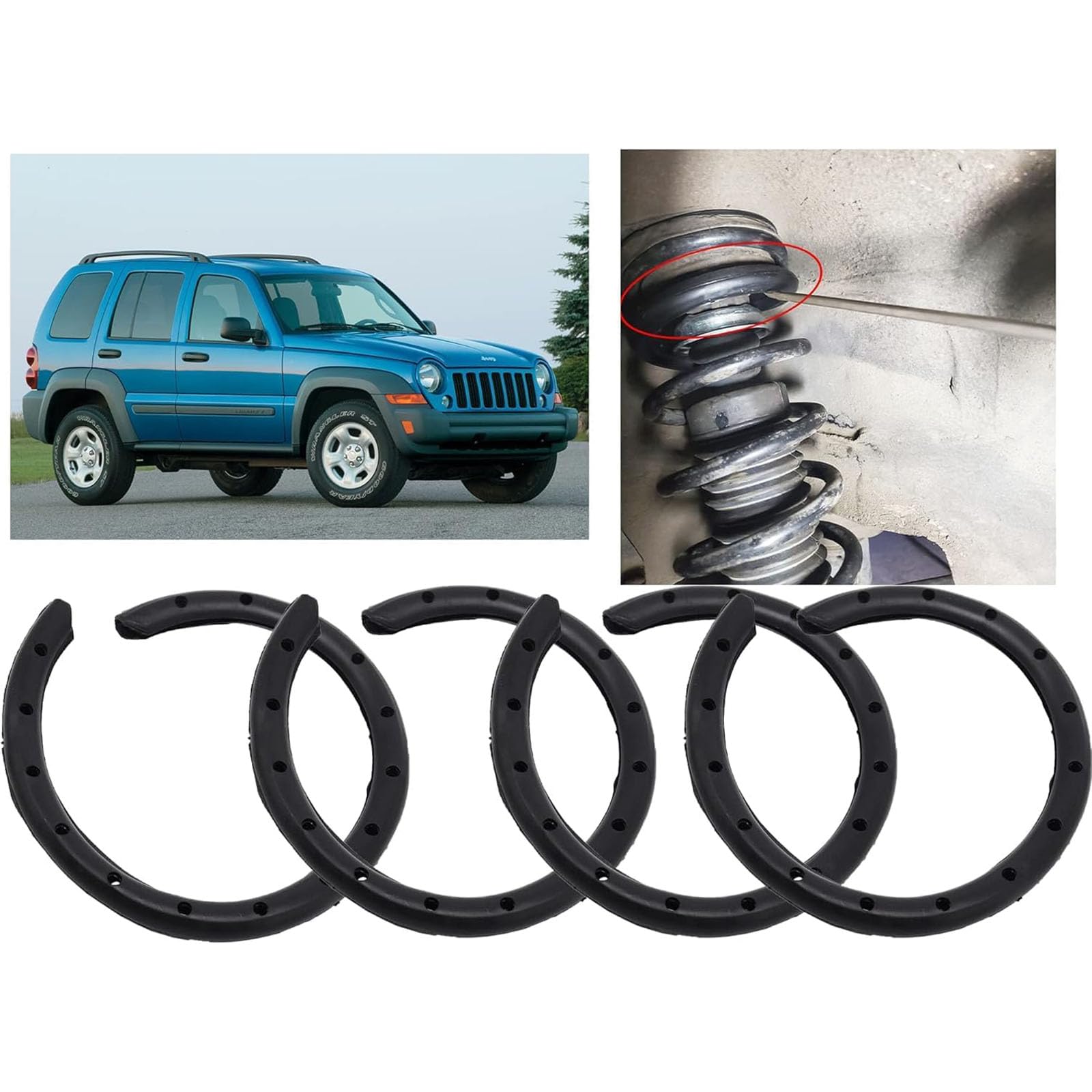 Amazon.com: 4PCS Universal Coil Spring Silencer Insulator Rubber Sleeve ...