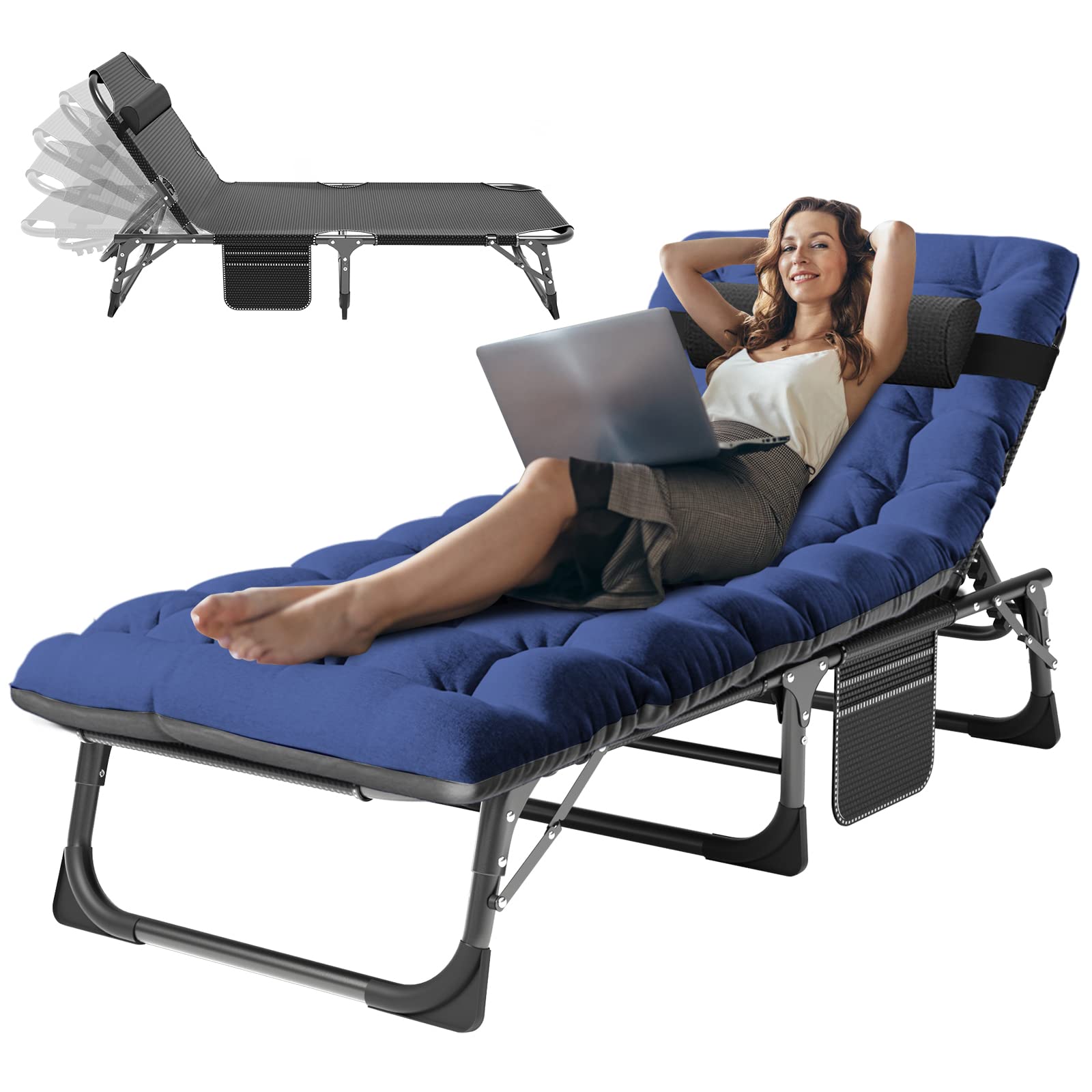 Amazon.com: ABORON Folding Camping Cot for Adults, Double Layer 1200D ...