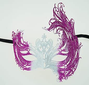 Amazon.com: Princess Metal Masquerade Mask (White Pink) : Clothing ...