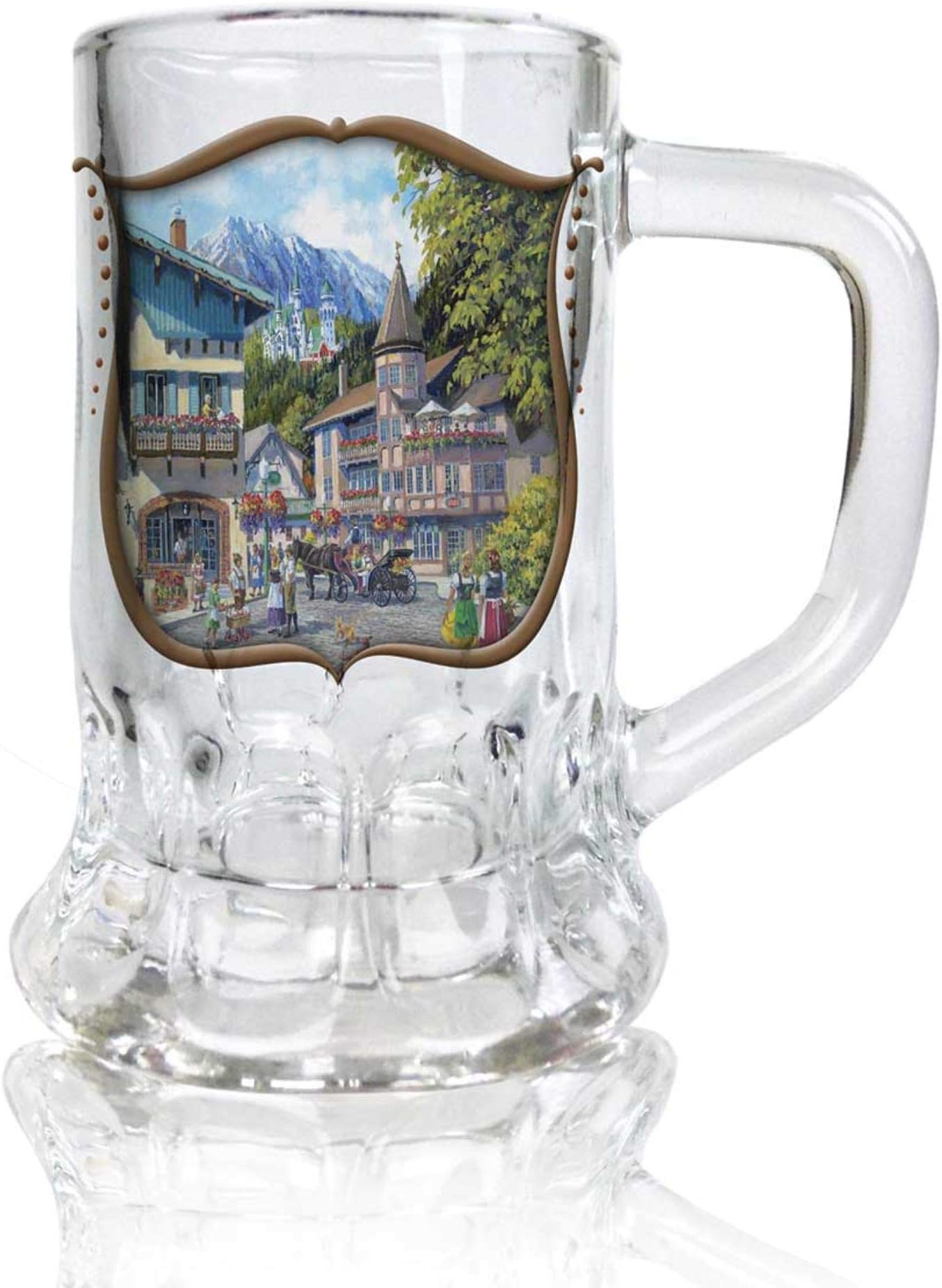 Amazon.com: Classy Embossed European Village Ceramic Coffee Mug by E.H ...