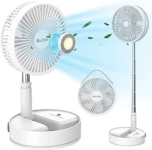 Quntis 8" Foldable Standing Fan with Remote, Portable Outdoor Fan with ...