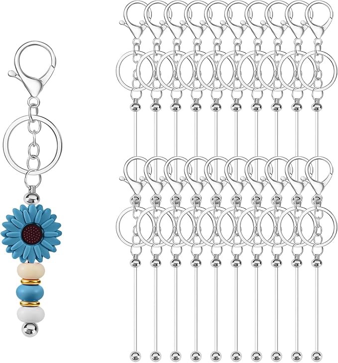 Amazon.com: DIY Keychain Bars - Beadable Metal Rod for Custom Keychains ...