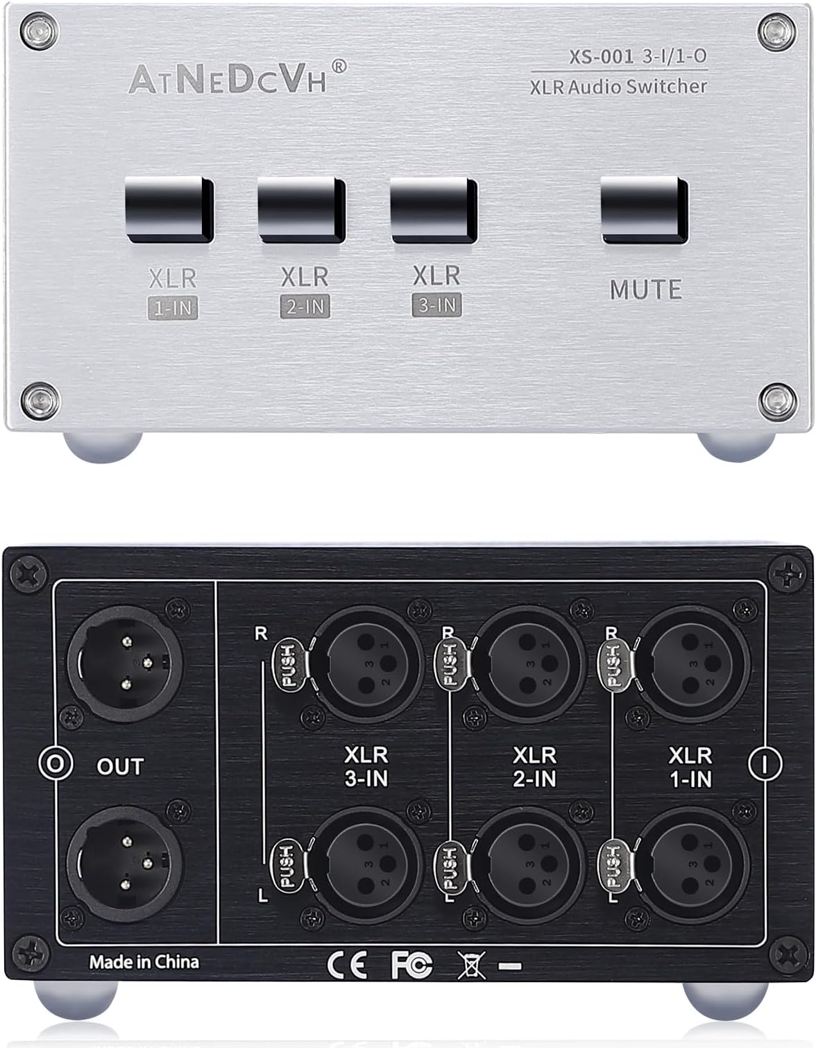 Amazon.com: AtDcNeVh XLR 3 in 1 Out Audio Switcher, 3-Way XLR Balanced ...