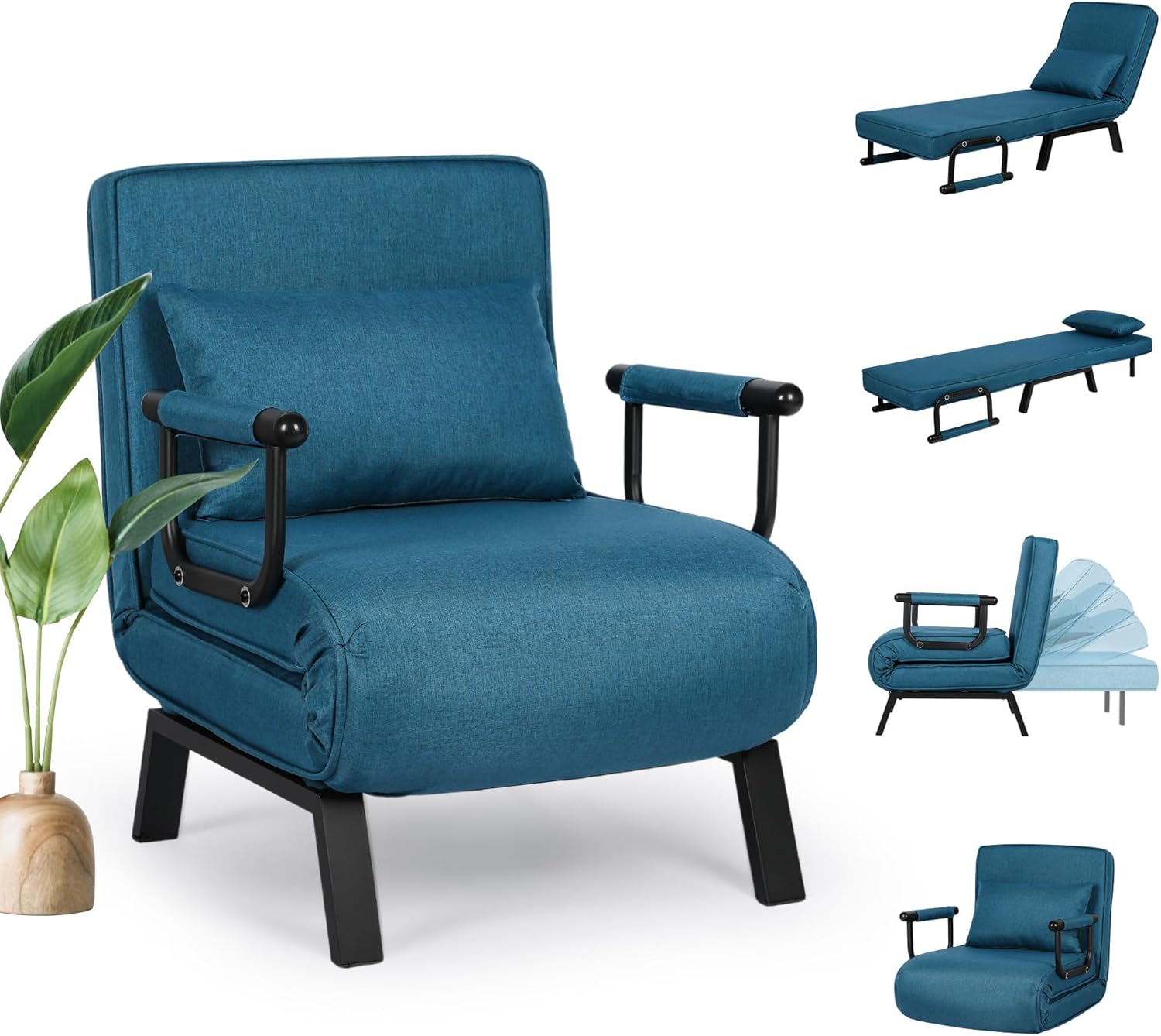 Amazon.com: TYBOATLE Convertible Chair Bed Sleeper for Adults, 5 in 1 ...