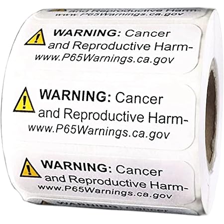 Amazon.com : California Proposition 65 Warning Labels Short Form 1 1/2 ...