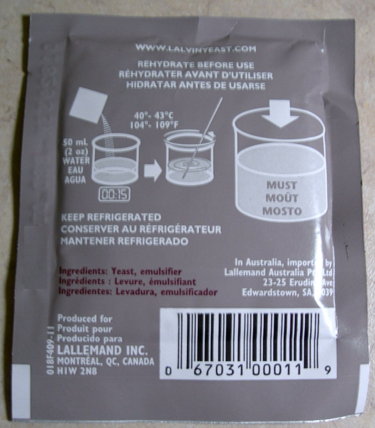 EC-1118 Wine Yeast, 500g Bulk Pack for High Alcohol Chile | Ubuy