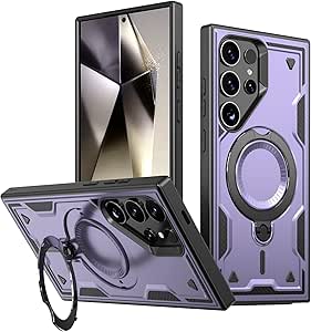 Amazon.com: Asdsinfor Case for Samsung Galaxy S25 Ultra, Rotatable Ring with Stand, Compatible ...