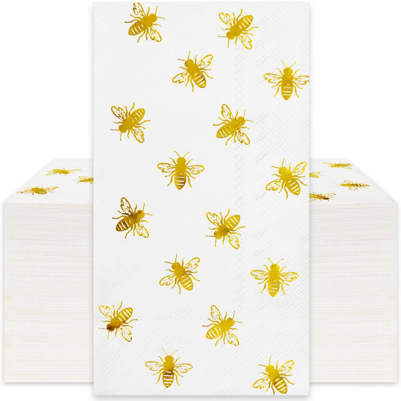 Amazon.com: Gift Boutique 100 Bee Guest Napkins 3 Ply Disposable Paper ...