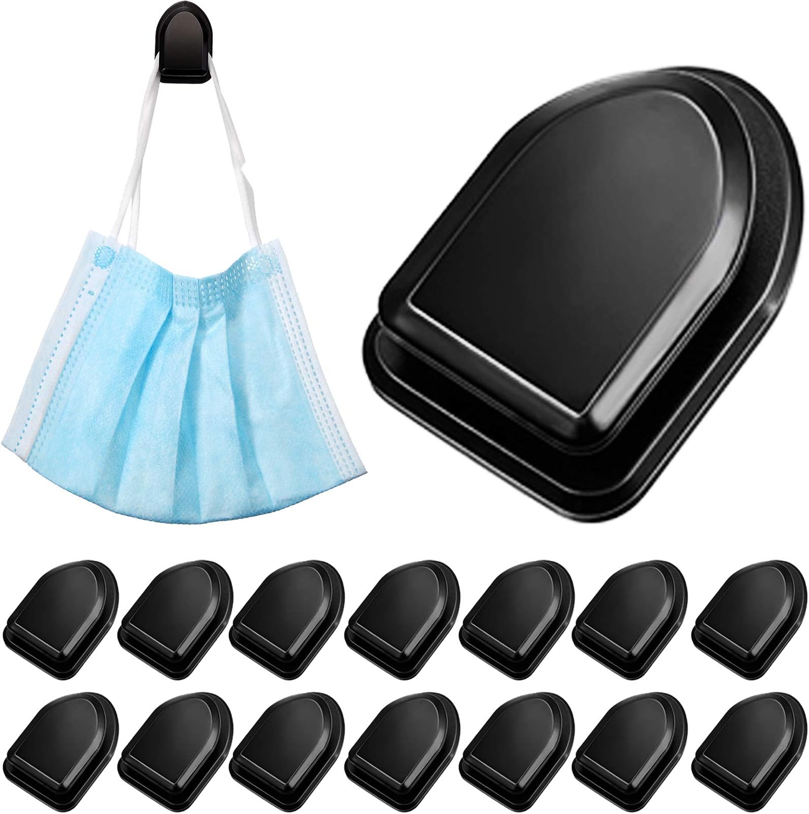 Amazon.com: Frienda 15 Pieces Car Black Sticky Hooks Multifunctional ...