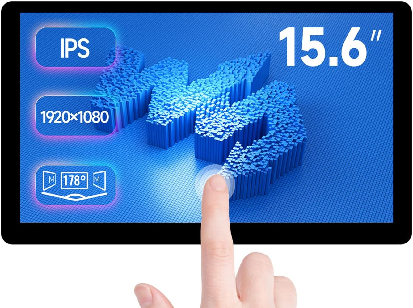 Amazon.com: waveshare 15.6inch Capacitive Touch Screen LCD with Case ...