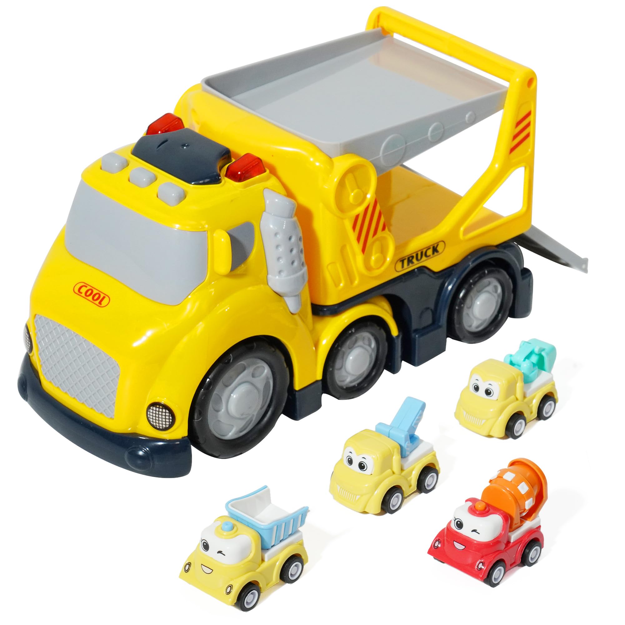 Amazon.com: Construction Car Carrier Toys Set for 3 4 5 6 Years Old ...