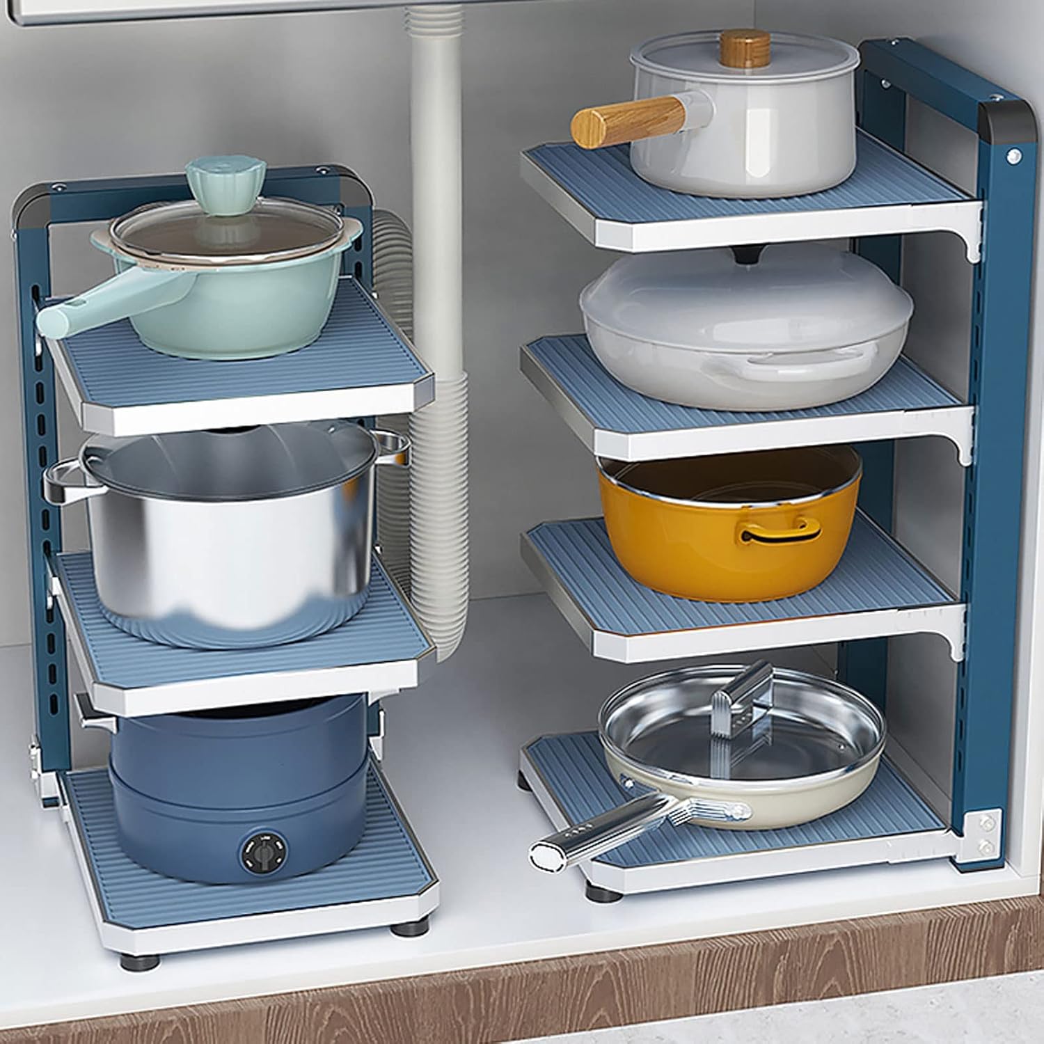 Amazon.com: Under Sink Storage Shelf,Organiser Kitchen Cabinet ...
