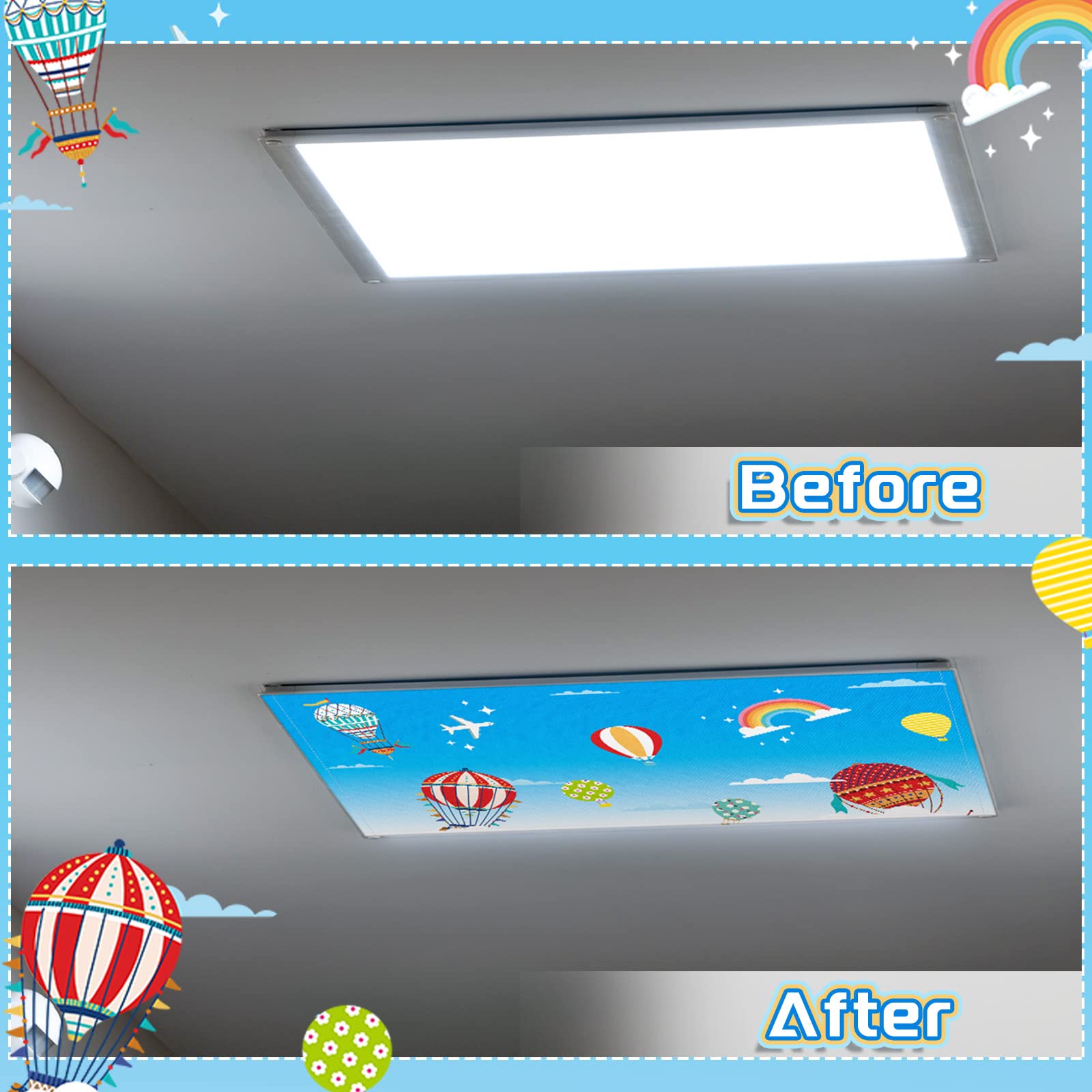 Snapklik.com : Fluorescent Light Cover For Classroom 4 X 2 Ft Magnetic ...