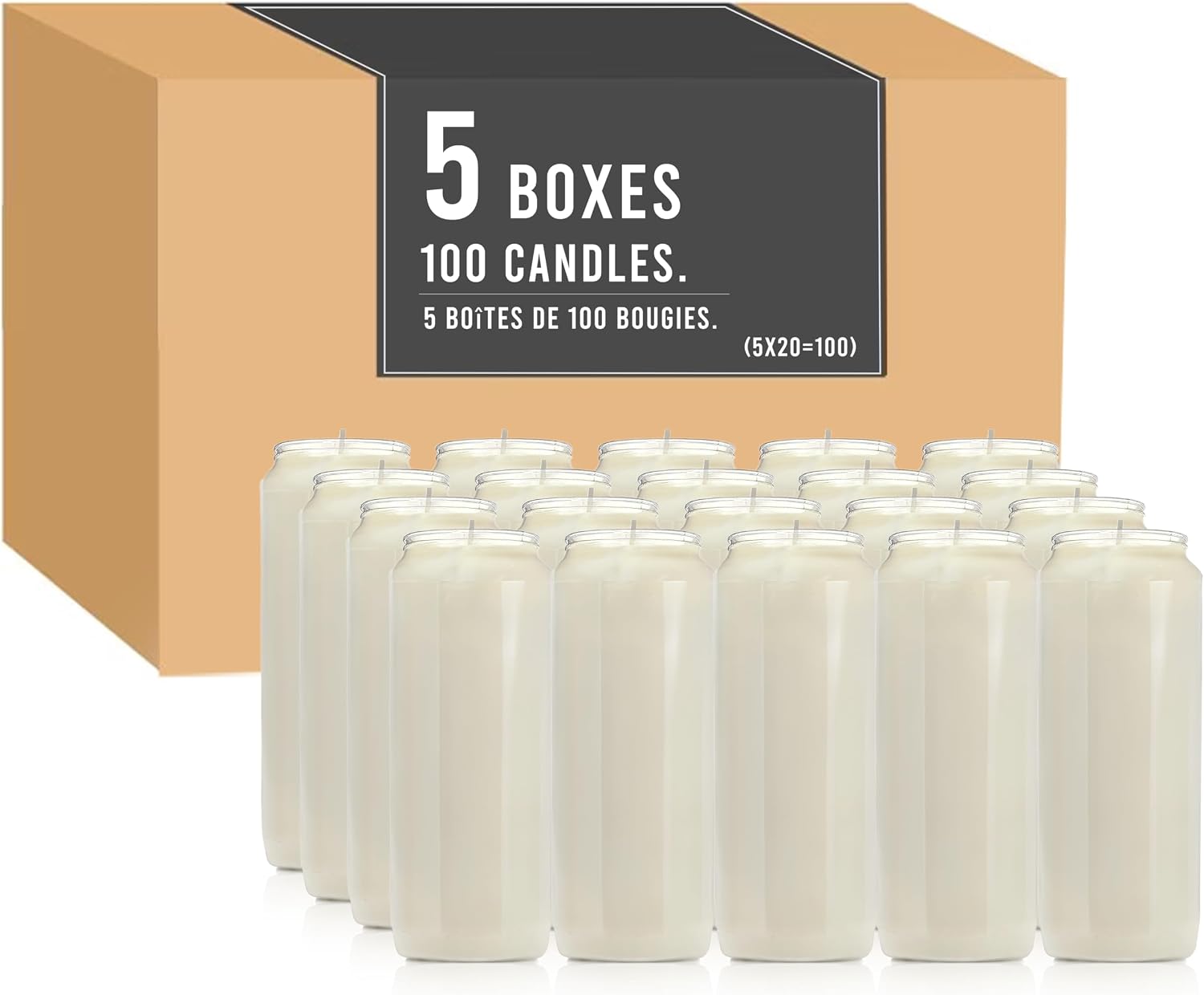 Amazon.com: Lerner Candles-NO Lable- Bulk Pack of 100 9-Day Memorial ...