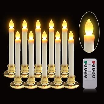 Amazon.com: SunFunUSA LED Flameless Window Candles with Remote Timer ...
