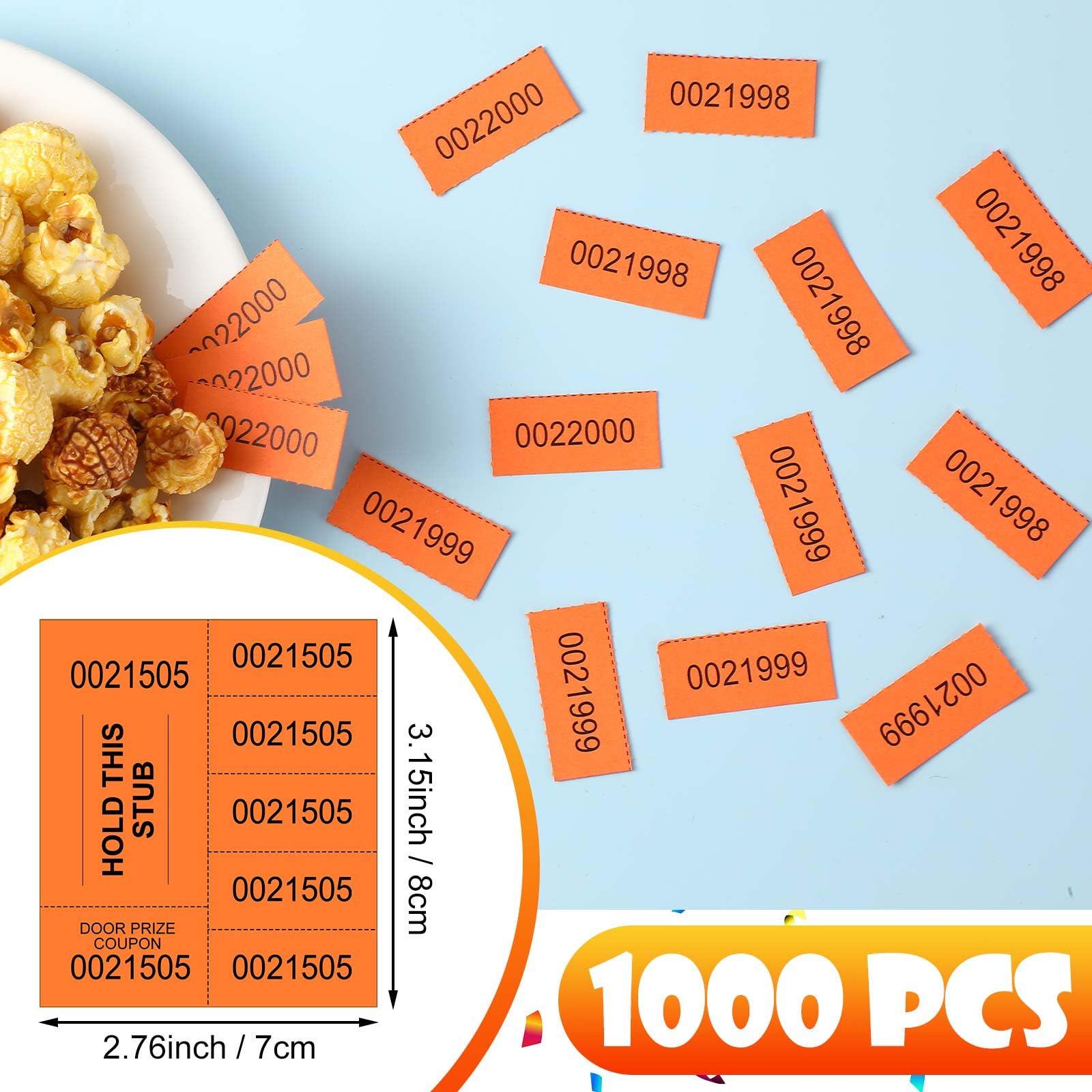 Snapklik.com : Kosiz 1000 Sheets 5 Bid Raffle Ticket Numbers Auction ...