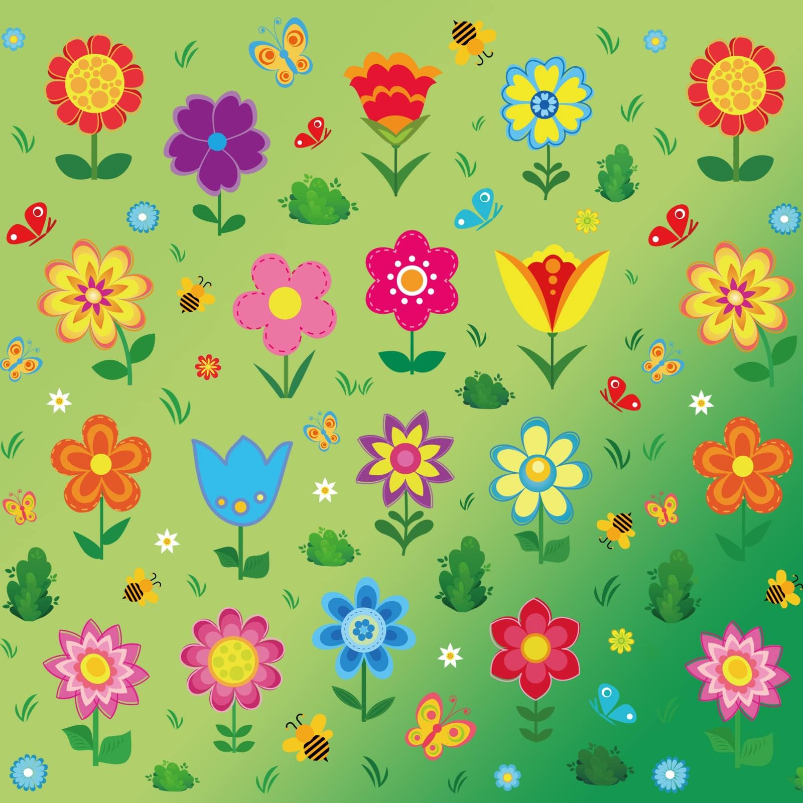 Amazon.com: Flowers Floral Stickers 650 Pieces Summer Spring Rose ...