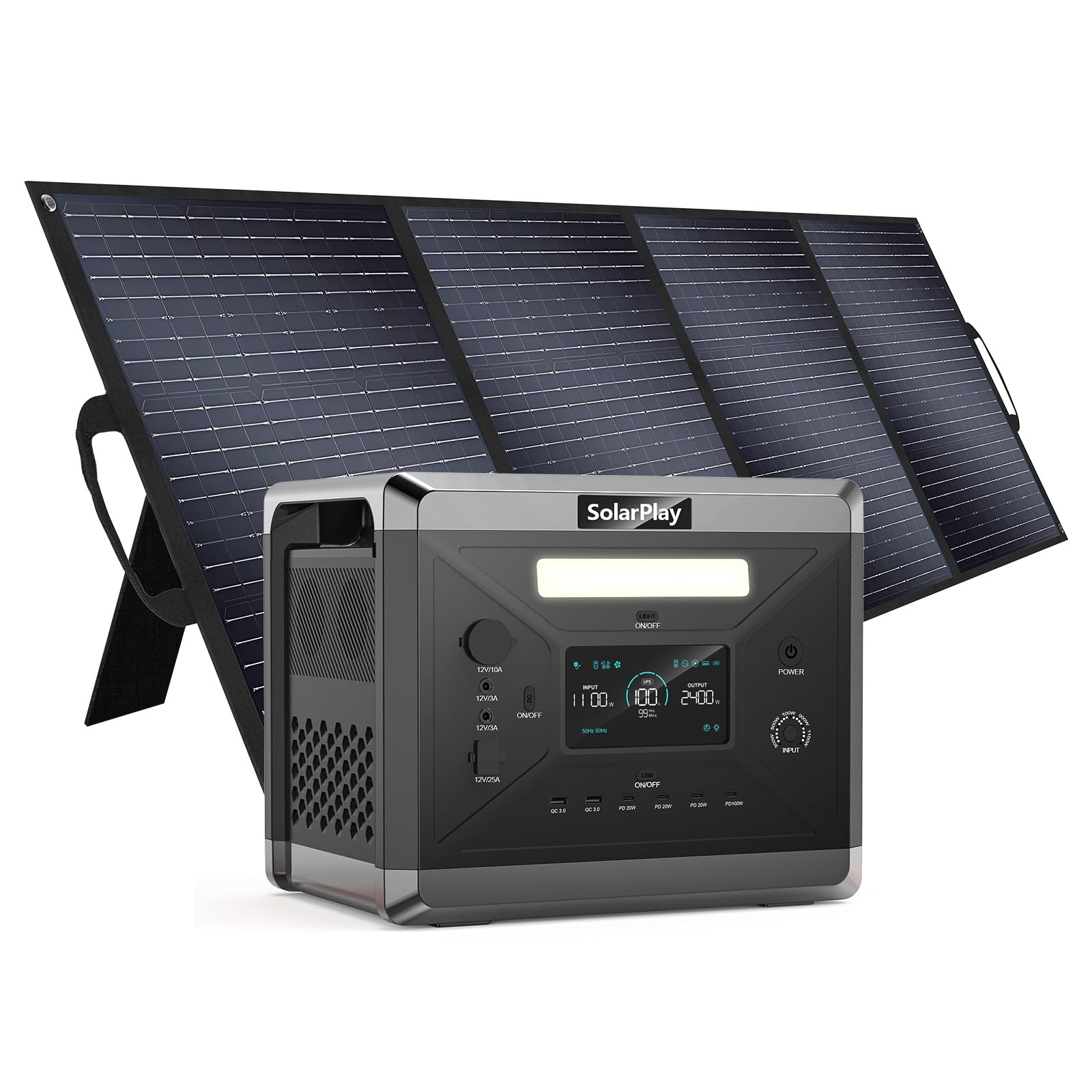 Amazon.com: solarplay Portable Power Station, 2400W/2160Wh Large ...