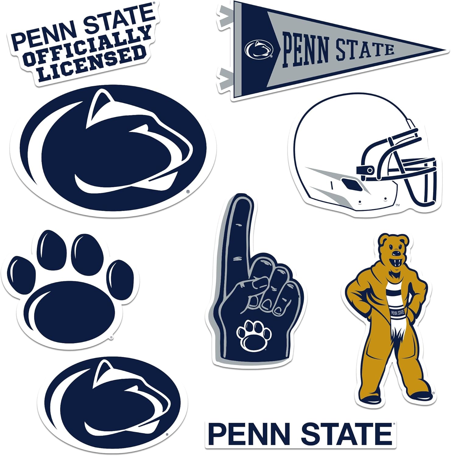 Amazon.com: Penn State University 10ct Vinyl Large Deluxe Stickers ...