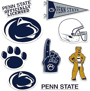 Amazon.com: Penn State University 10ct Vinyl Large Deluxe Stickers ...