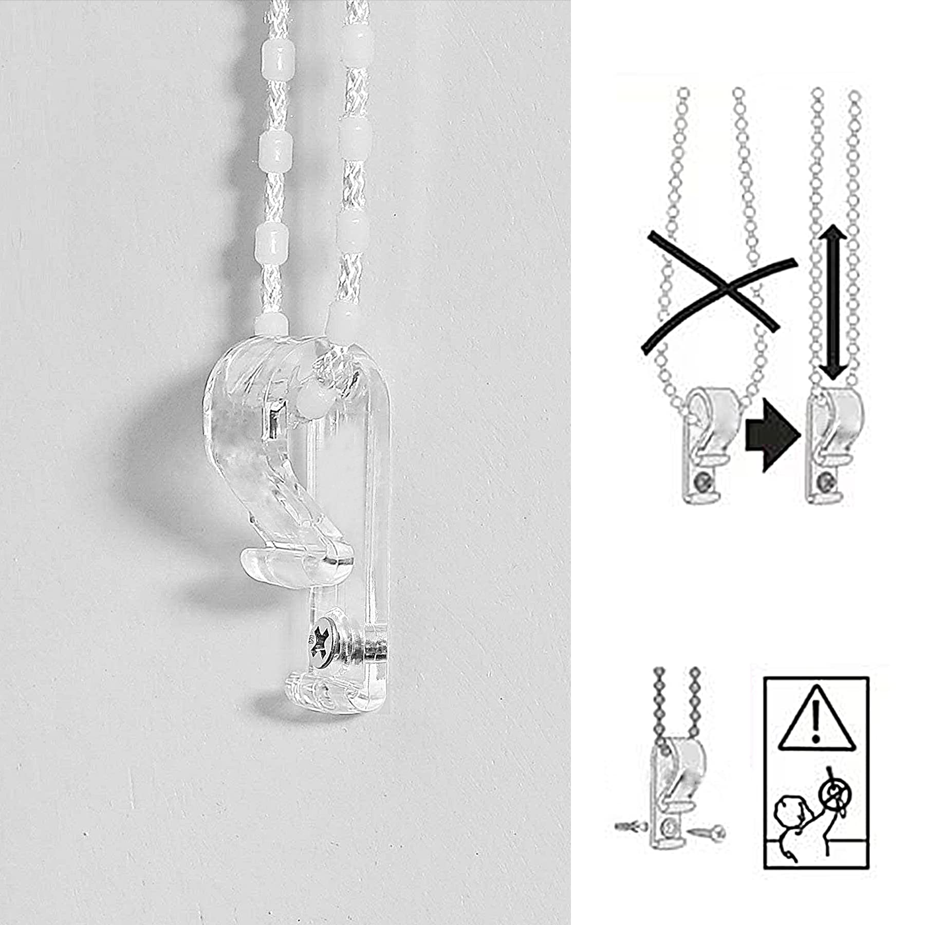 guangyuan 4 Pcs Blind Cord Safety Device Plastic Cord Guides Roller ...