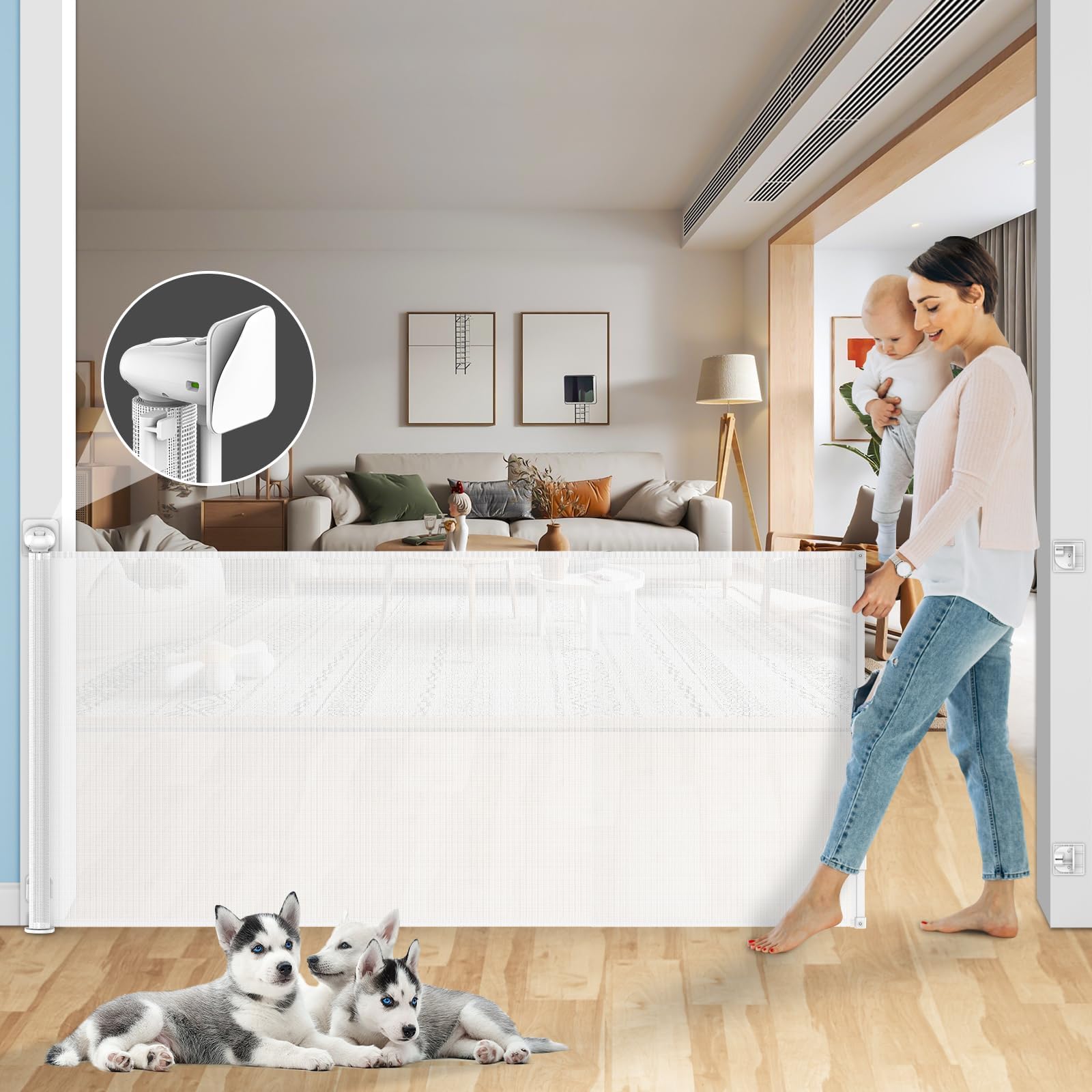 Amazon.com: Fireplace Screen Safe Mesh Gate: Child Proof Barrier Guard ...