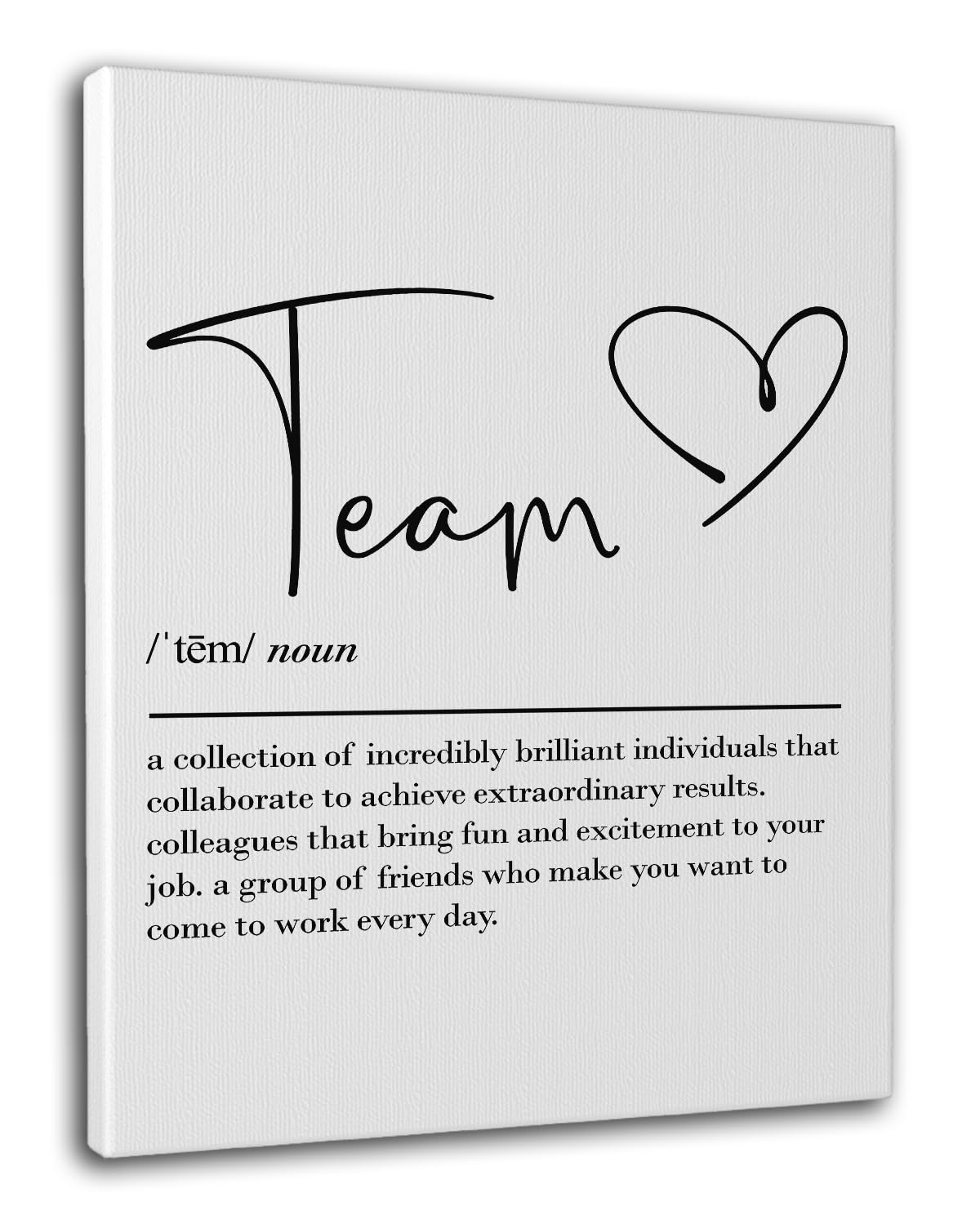 Amazon.com: CarOptics Team Inspirational Quote Wall Art Canvas - Team ...