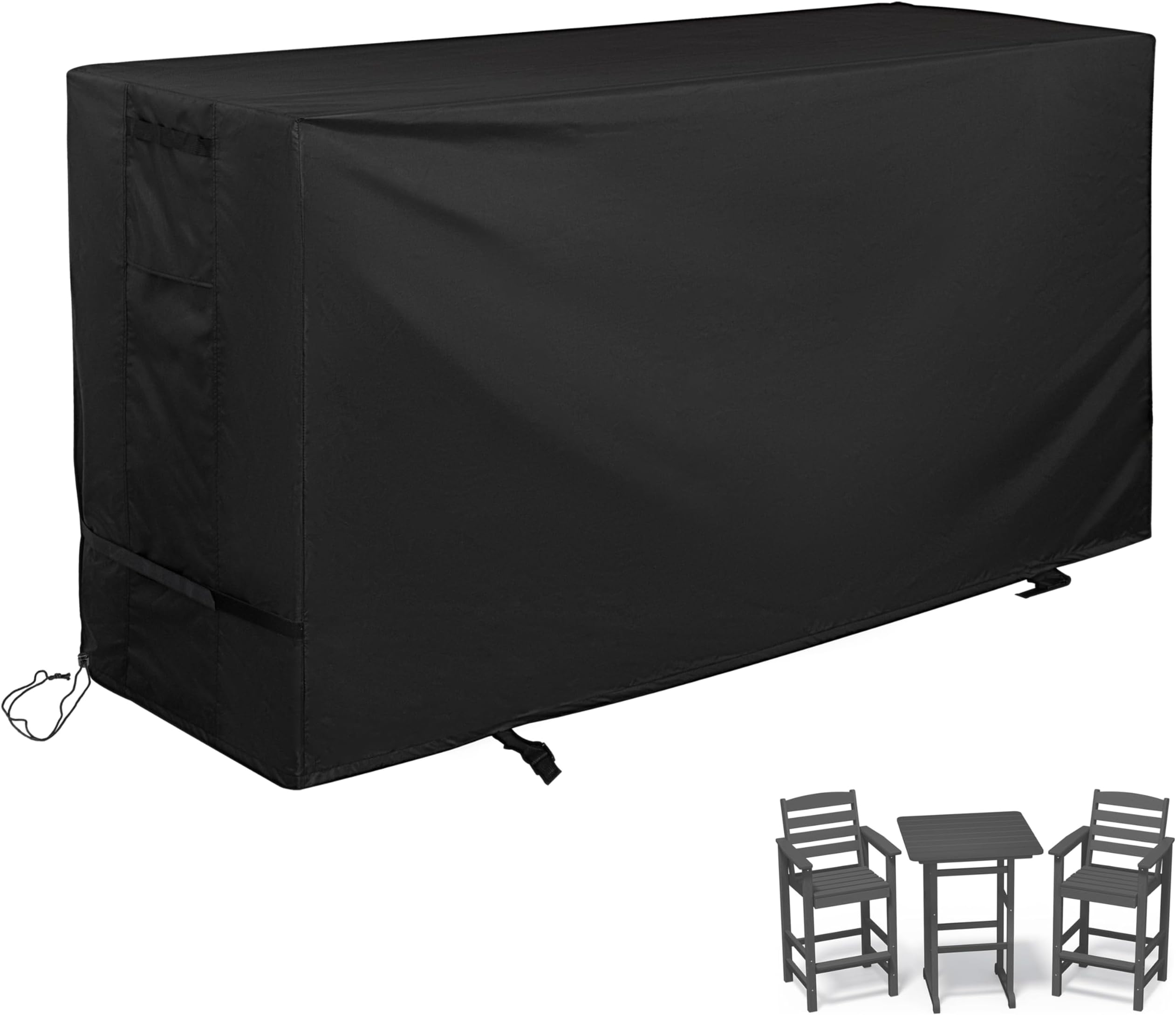 Amazon.com : Starcrew Bar Height Patio Set Cover, Outdoor Bar Stools ...