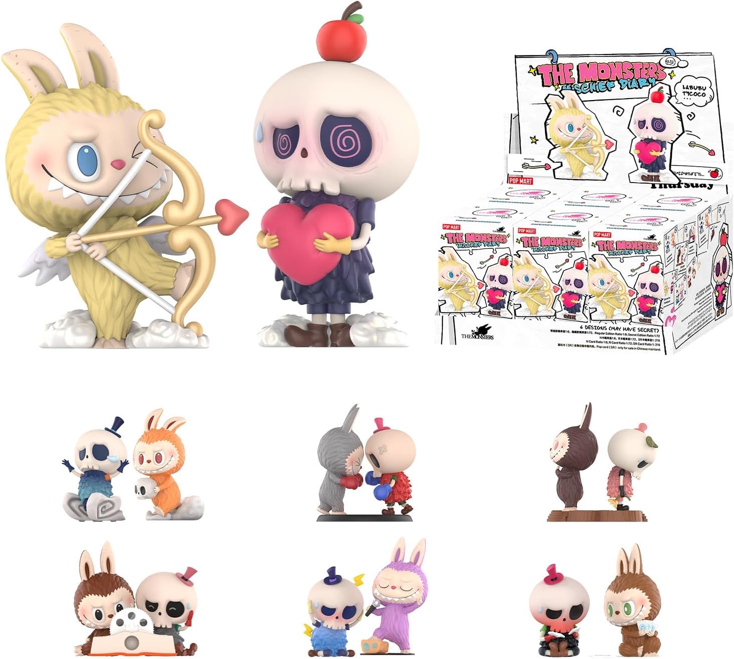 POP MART The Monsters Mischief Diary Series Blind Box Figures, Random ...