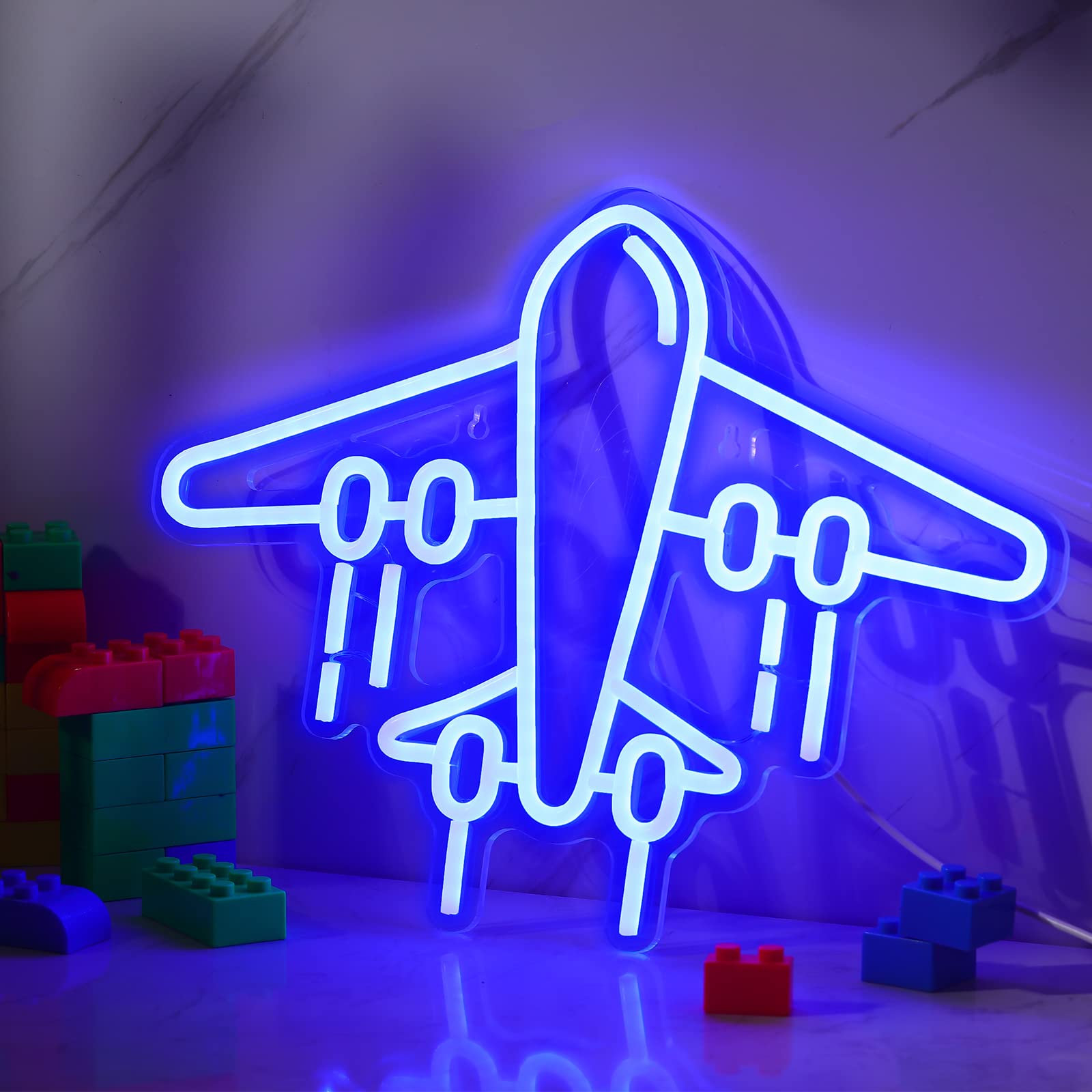 Snapklik.com : Airplane Neon Light Sign For Boys Room Airplane Night ...