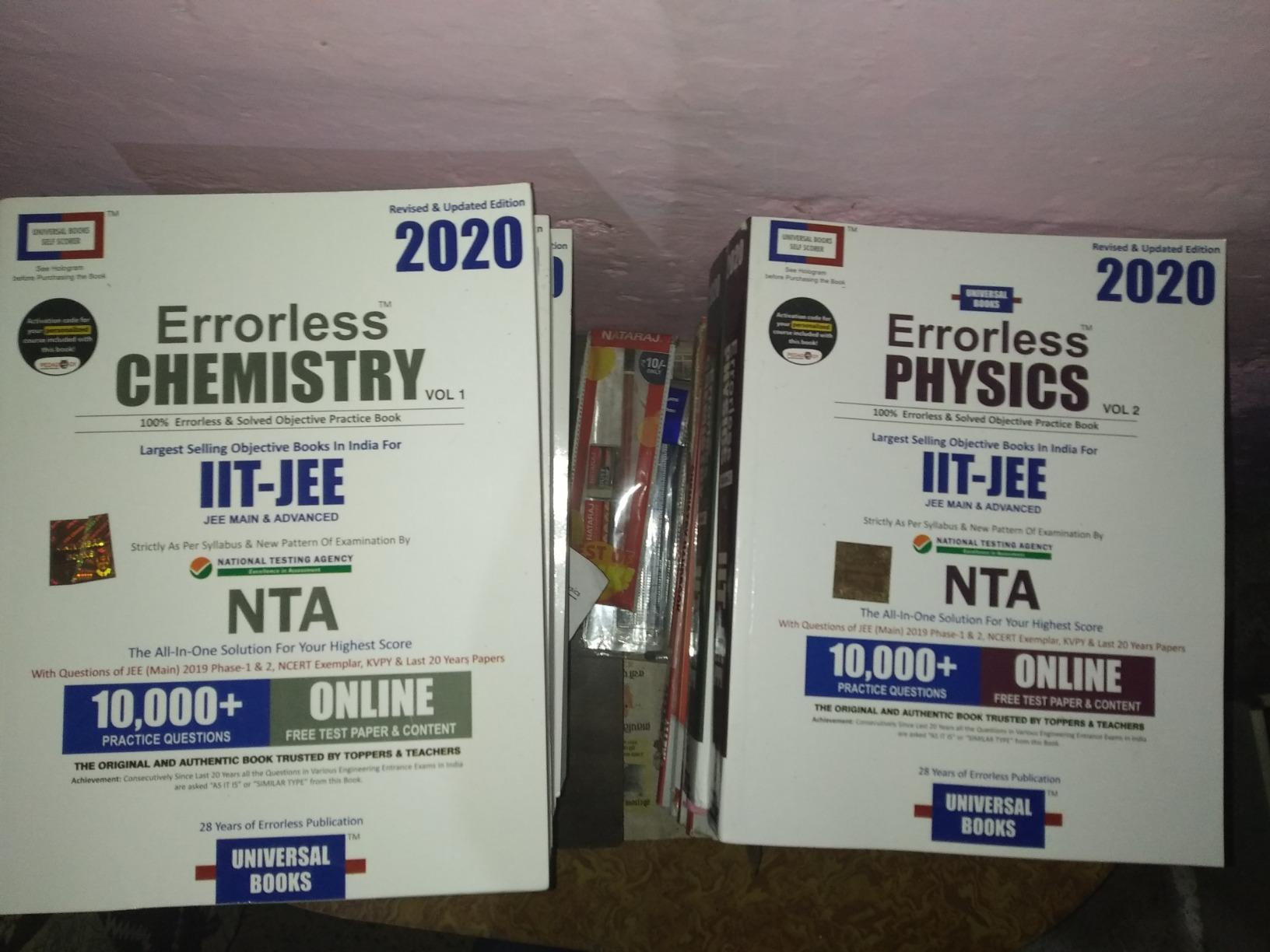 Buy ERRORLESS PHYSICS JEE Main/Advanced - 2020 by Universal Books (Set ...
