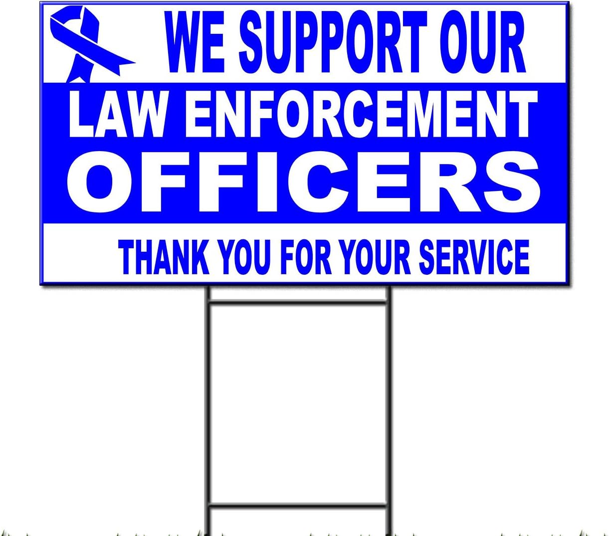 Amazon.com : Fastasticdeals We Support Law Police Cop Corrugated ...