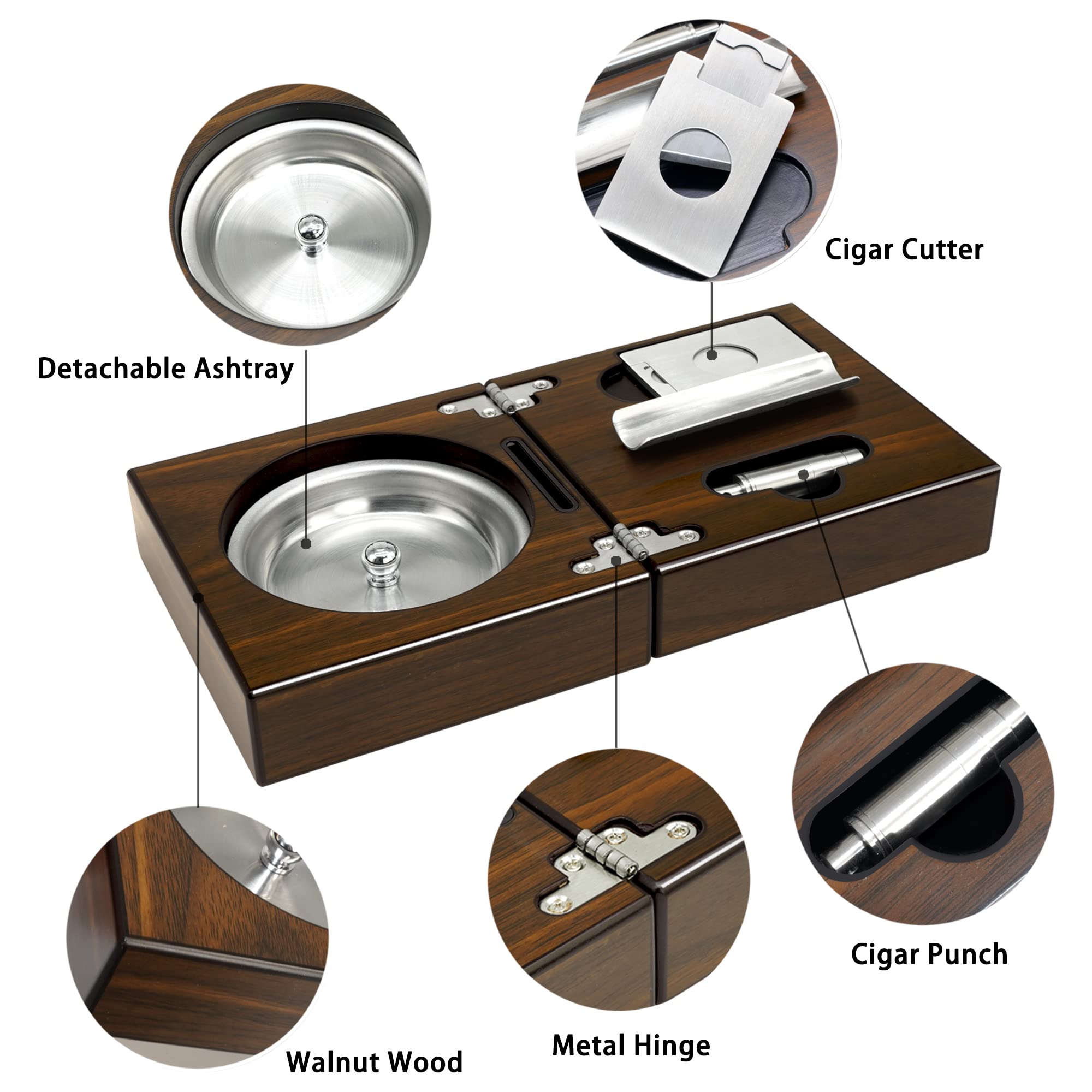 Snapklik.com : OYHBO Wooden Ashtray Set