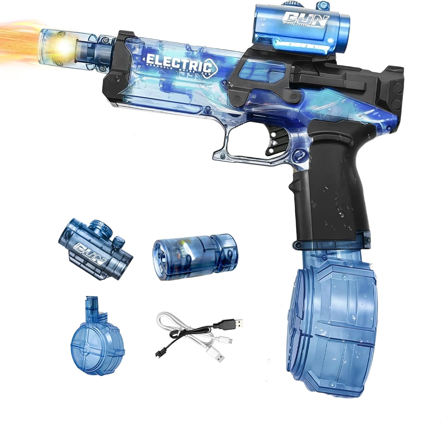 Amazon.com: Electric Water Gun, Ultimate Battle Blaster Water Guns with Realistic Gun Muzzle ...