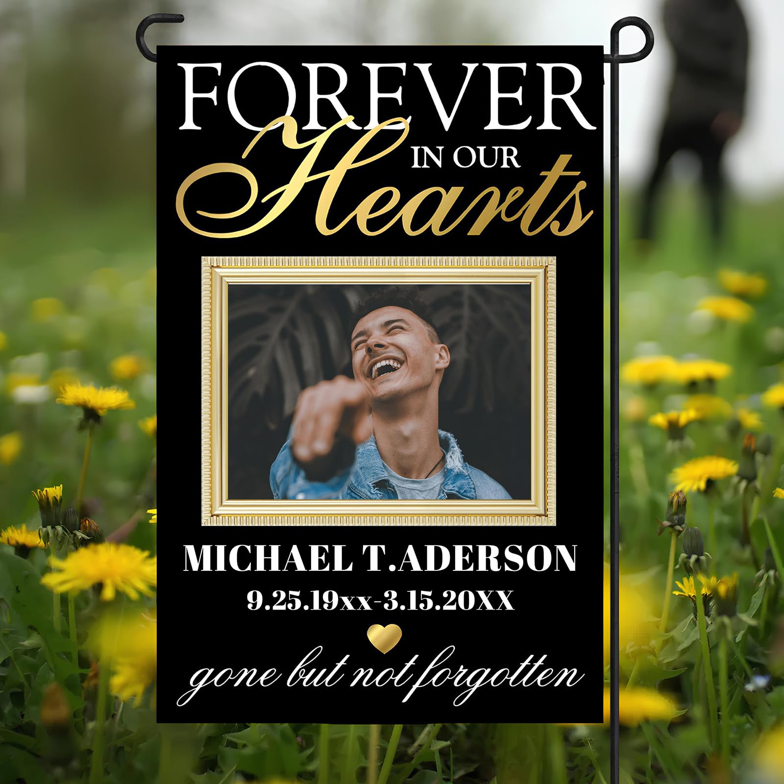 Amazon.com : Custom Memorial Flag Personalized Memorial Garden Flags in ...