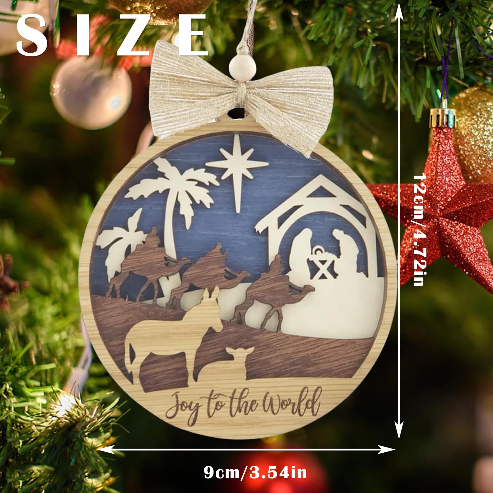 Nativity Wood 3d Layered Christmas Ornament, Nativity Christmas ...