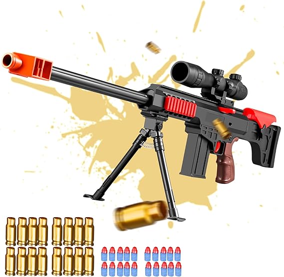 Amazon.com: Rifle de francotirador con pasador de tamaño largo, pistola de juguete de expulsión ...