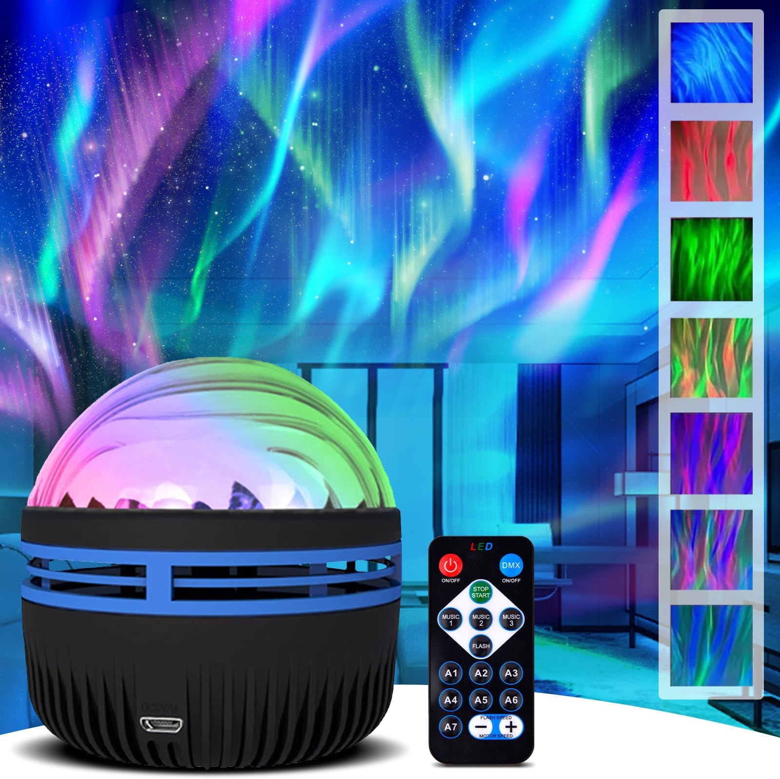 Northern Lights Aurora Projector, 2 in 1 Northern Lights and Ocean ...