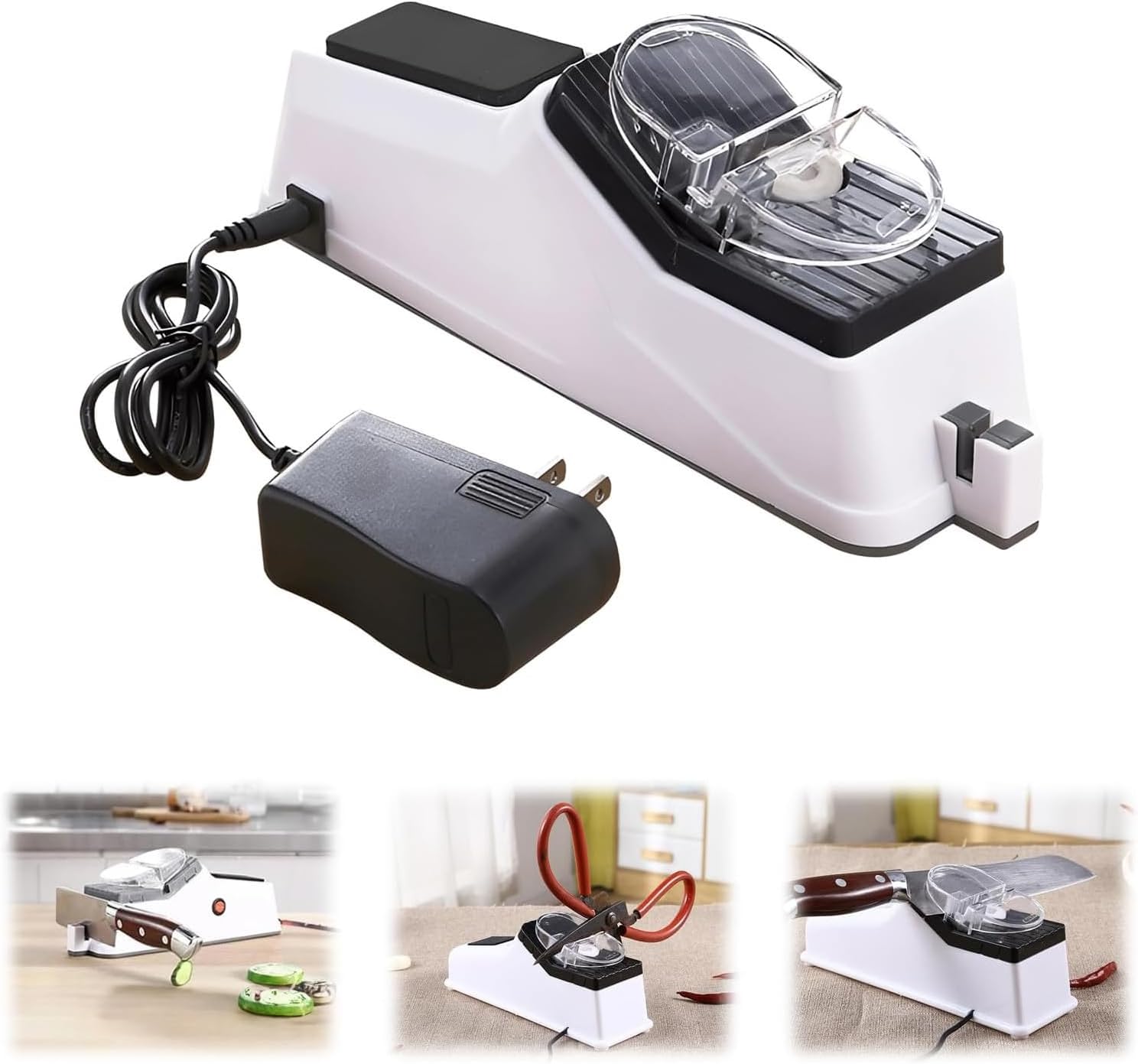 Electric Knife Sharpener, Double Sided Knife Sharpener,5 Seconds for ...