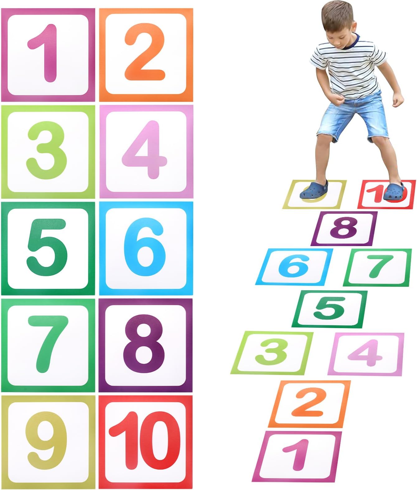 Amazon.com: 45 Pairs 90 Prints Kids Shoes Decals 8 Inch Footprint ...