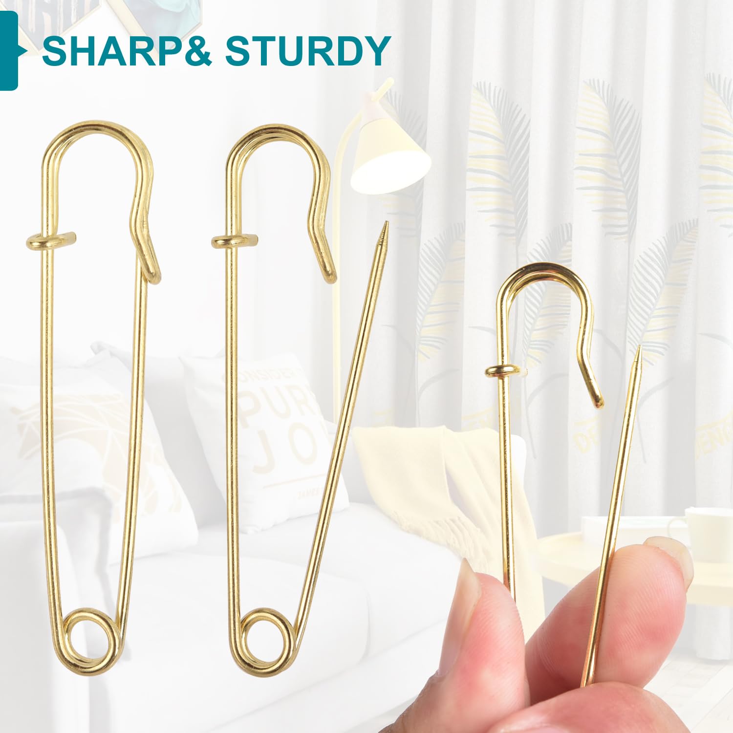 Snapklik.com : Large Safety Pins Heavy Duty - 4" Oversized Safety Pins ...