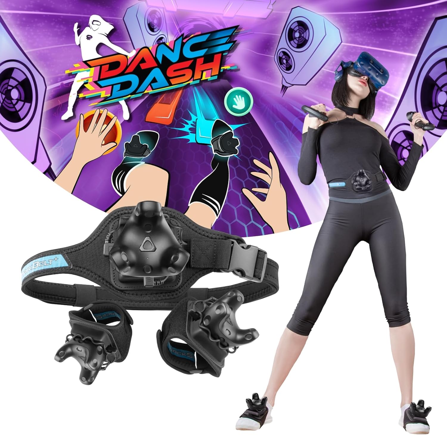 Amazon.com: Rebuff Reality TrackStrap Plus + Dance Dash Game Key, VR ...