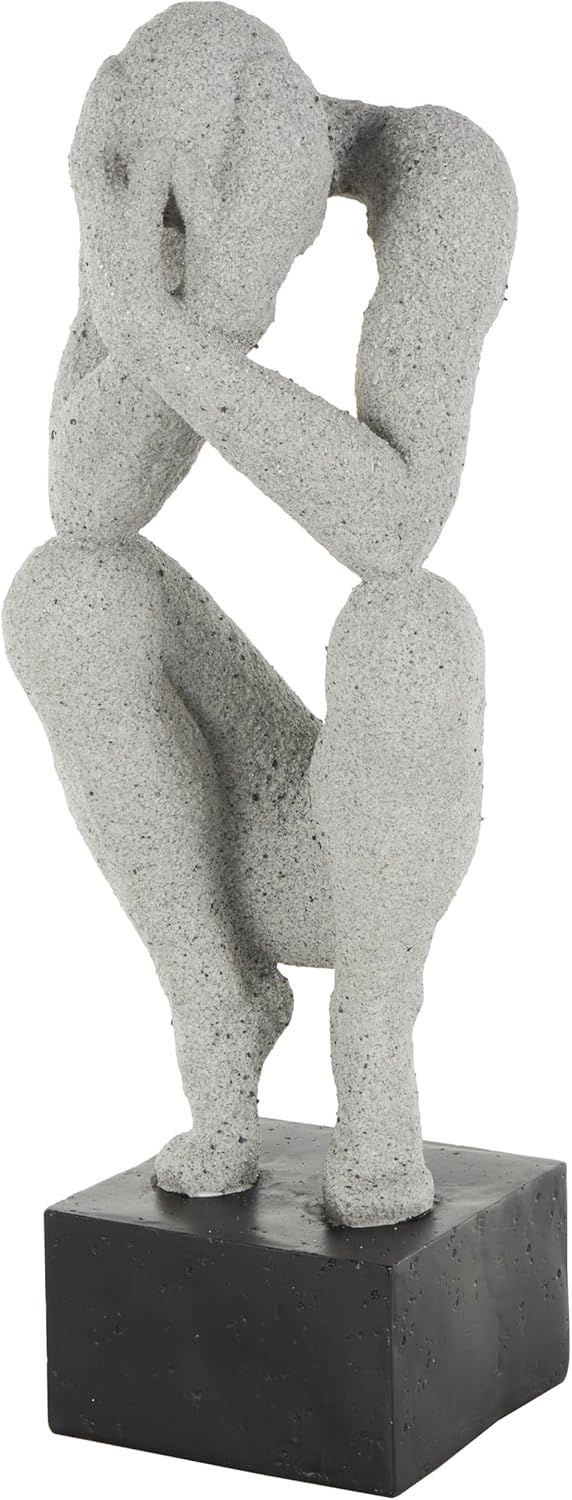 Amazon.com: Deco 79 Polystone People Decorative Sculpture Crouching ...