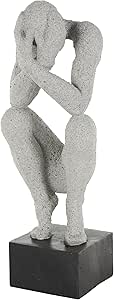 Amazon.com: Deco 79 Polystone People Decorative Sculpture Crouching ...