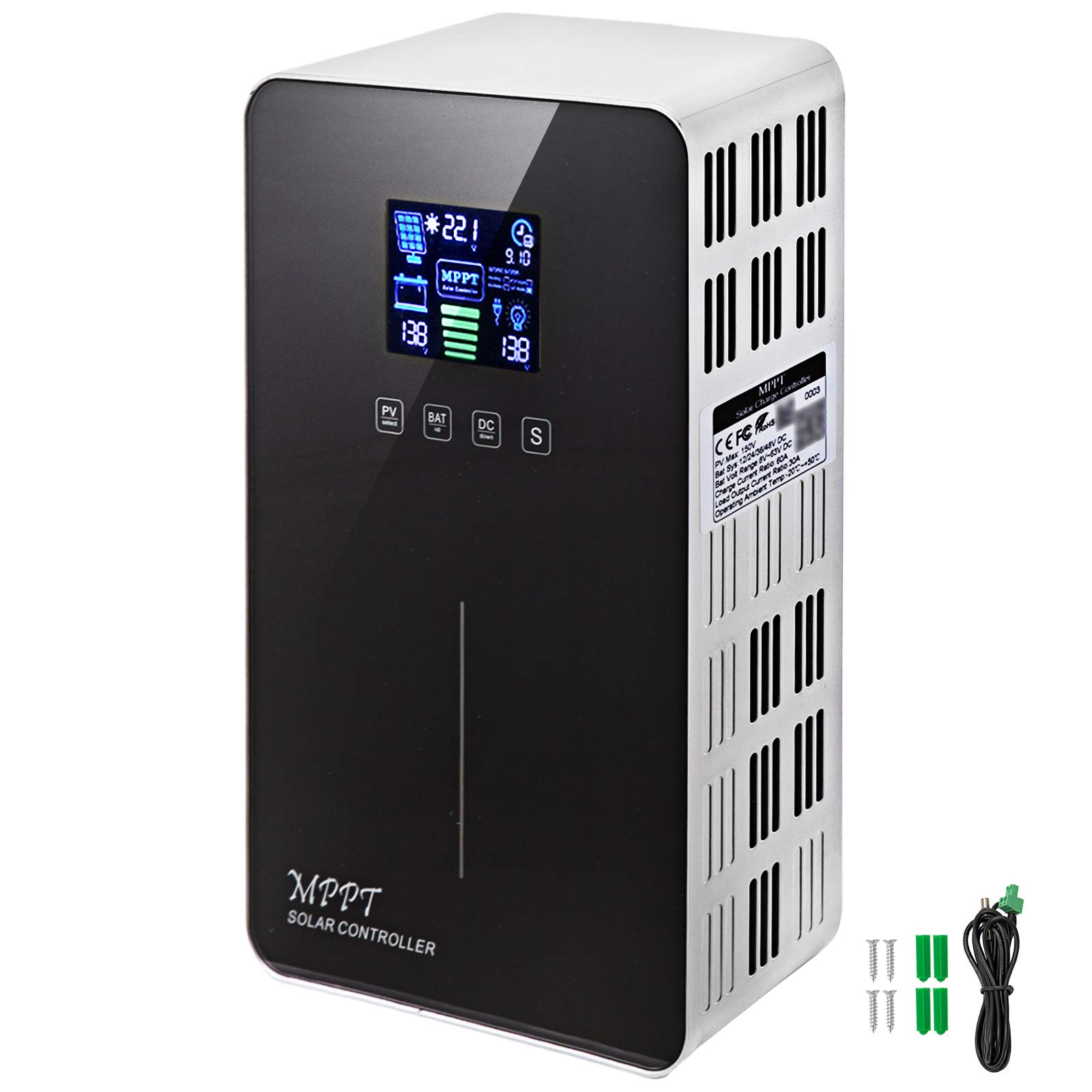 Buy VEVOR Solar Charge Controller MPPT-40A Solar Controller 12V/24V/36V ...