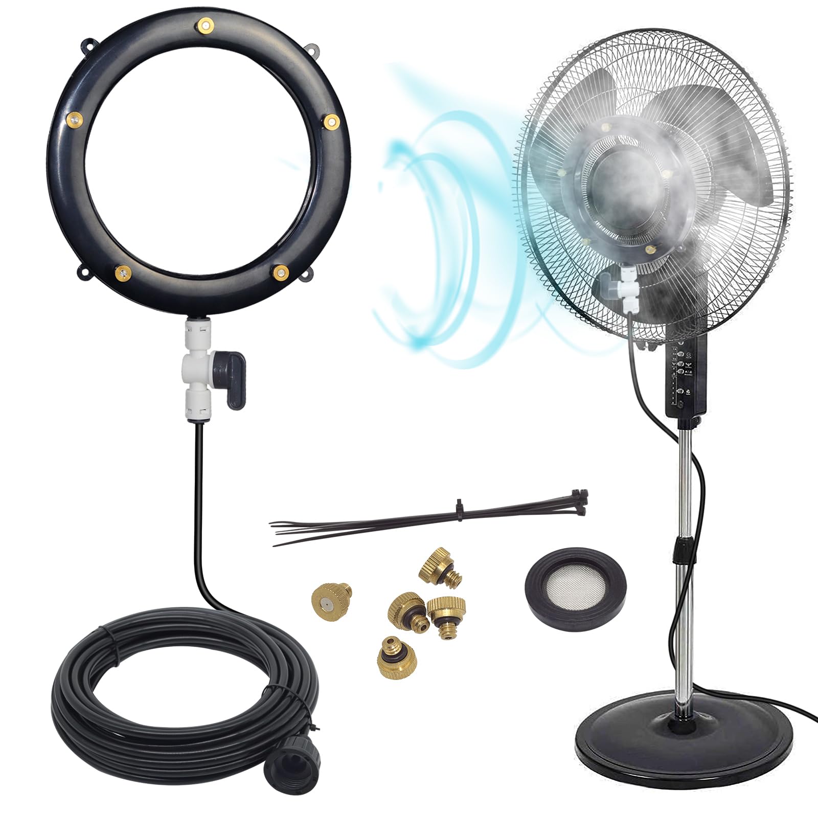 Amazon.com: Fan Misting Kit,Fit for Any Outdoor Fan.Fan Misters for ...